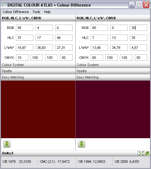 DIGITAL COLOUR ATLAS 5.0 · Colour Difference